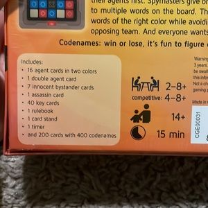 Toys | New In Box Codenames Spymaster Card Game Ages 14 For 28 Players ...